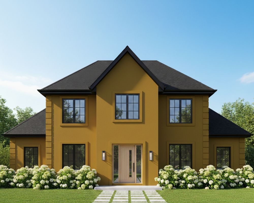 Peinture façade jaune foncé – Peinture Algo