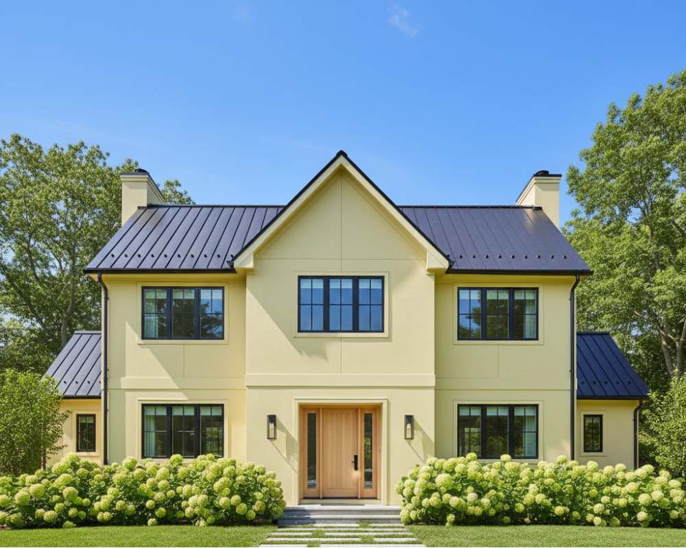 Peinture façade jaune pastel – Peinture Algo